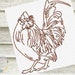 Rooster and Chicken Redwork Machine Embroidery Design Set - Etsy