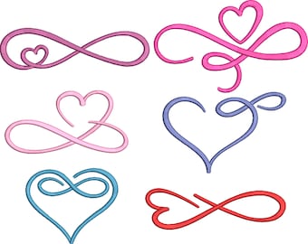 Heart Continuous Line Quilt Machine Embroidery Design Set - Etsy
