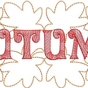 Autumn Leaves Word Art Machine Embroidery Design - Etsy