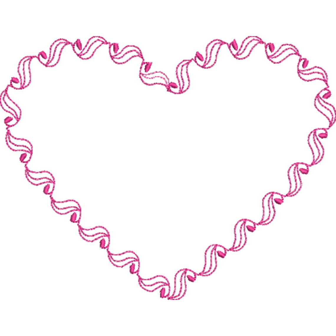 Heart Monogram Frame Machine Embroidery Design Set - Etsy