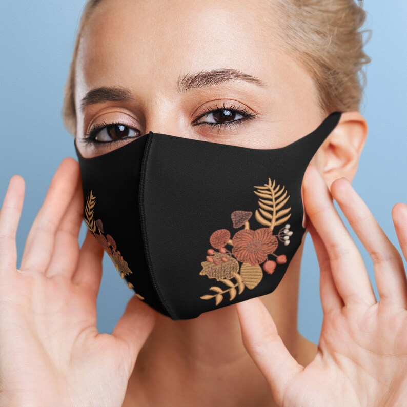 In the Hoop Fall Contour Mask Machine Embroidery Design | Etsy