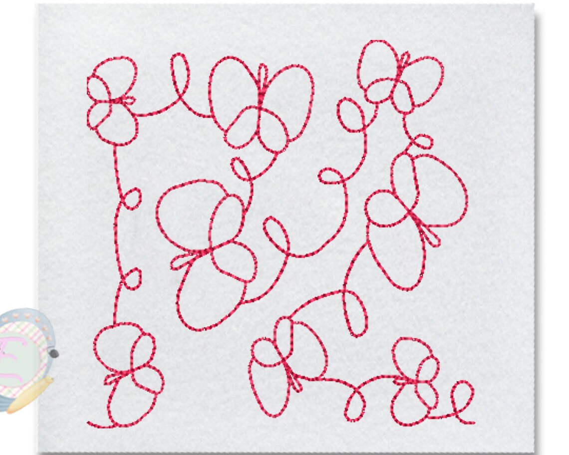 Butterfly Edge to Edge Quilt Blocks Embroidery Designs - Etsy