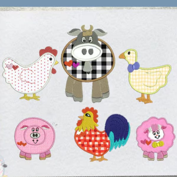 Farm Animal Applique - Etsy