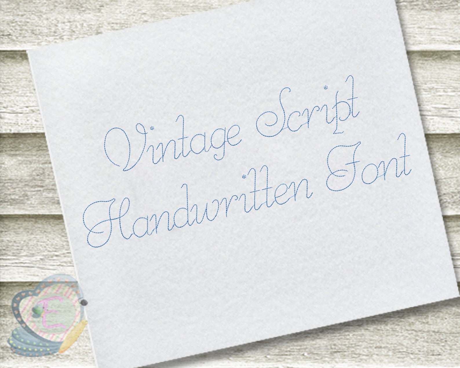 Vintage Script Embroidery Font - Etsy