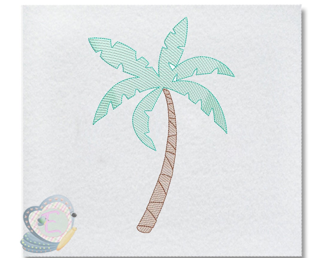 Palm Tree Machine Embroidery Designs - Etsy