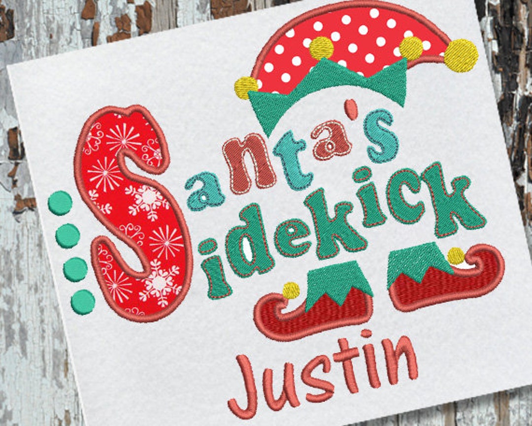 Santa's Sidekick Applique Embroidery Design for Machine Embroidery - Etsy