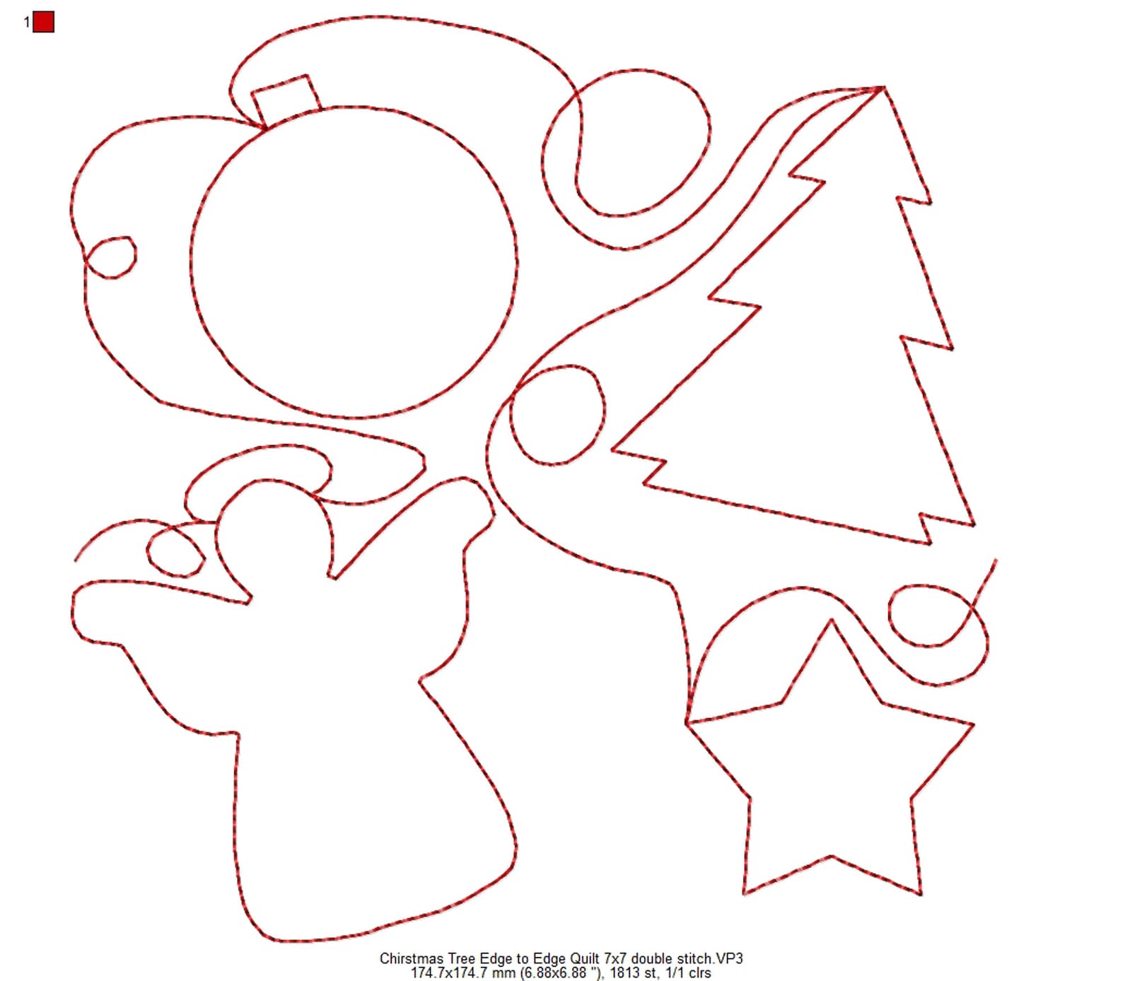 Christmas Tree Edge to Edge Quilt Machine Embroidery Design - Etsy