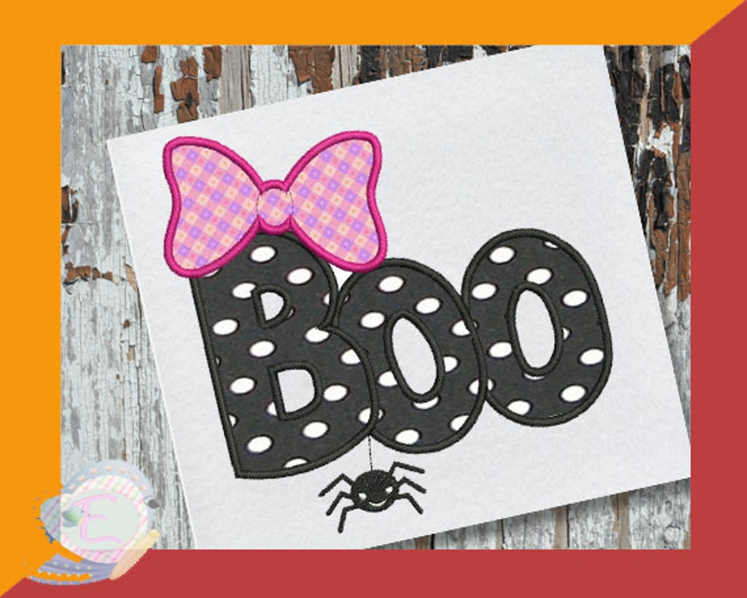Boo Applique Machine Embroidery Design - Etsy