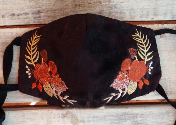 In the Hoop Fall Contour Mask Machine Embroidery Design | Etsy