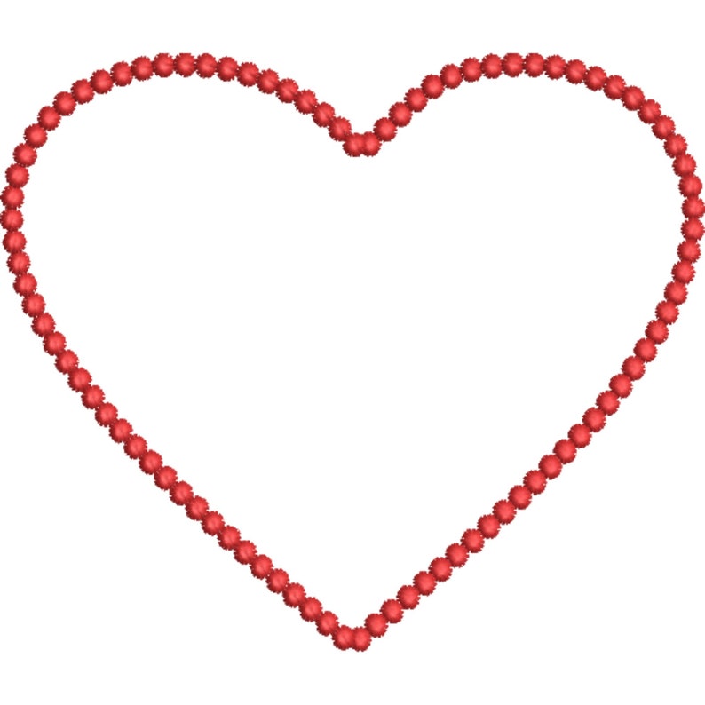 Heart Monogram Frame Machine Embroidery Design Set | Etsy