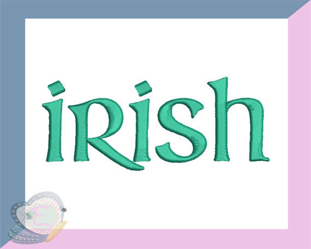 Irish Celtic Type Embroidery Font Machine Embroidery Design - Etsy