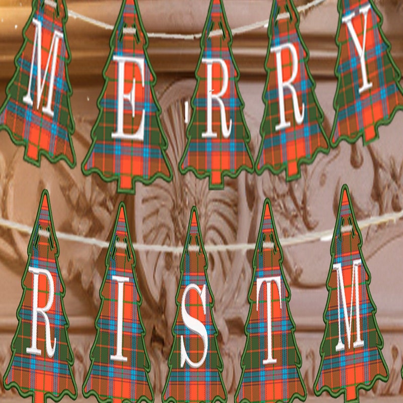 Merry Christmas Banner - Etsy