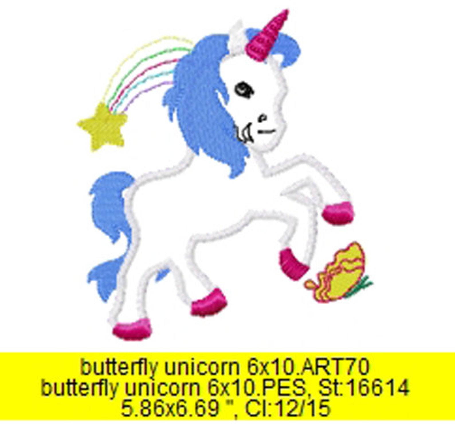 Unicorn Applique Machine Embroidery Design Instant Download | Etsy