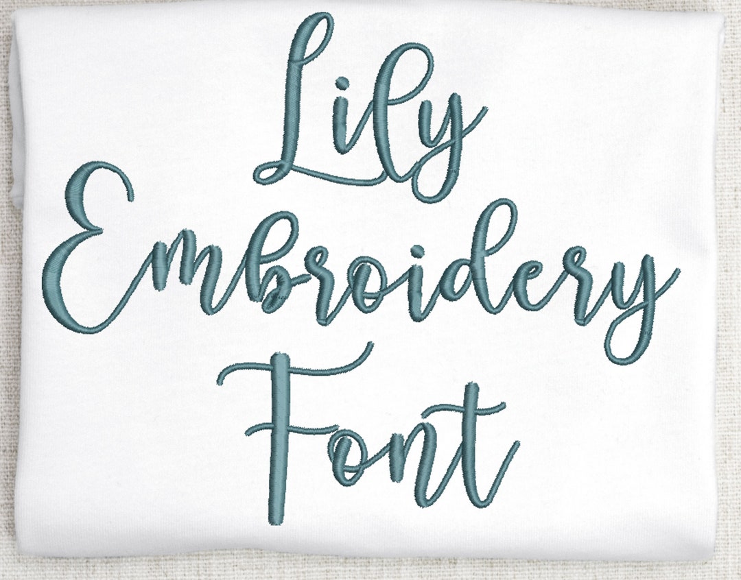 Lily Monogram Embroidery Font With Heart Flourishes - Etsy