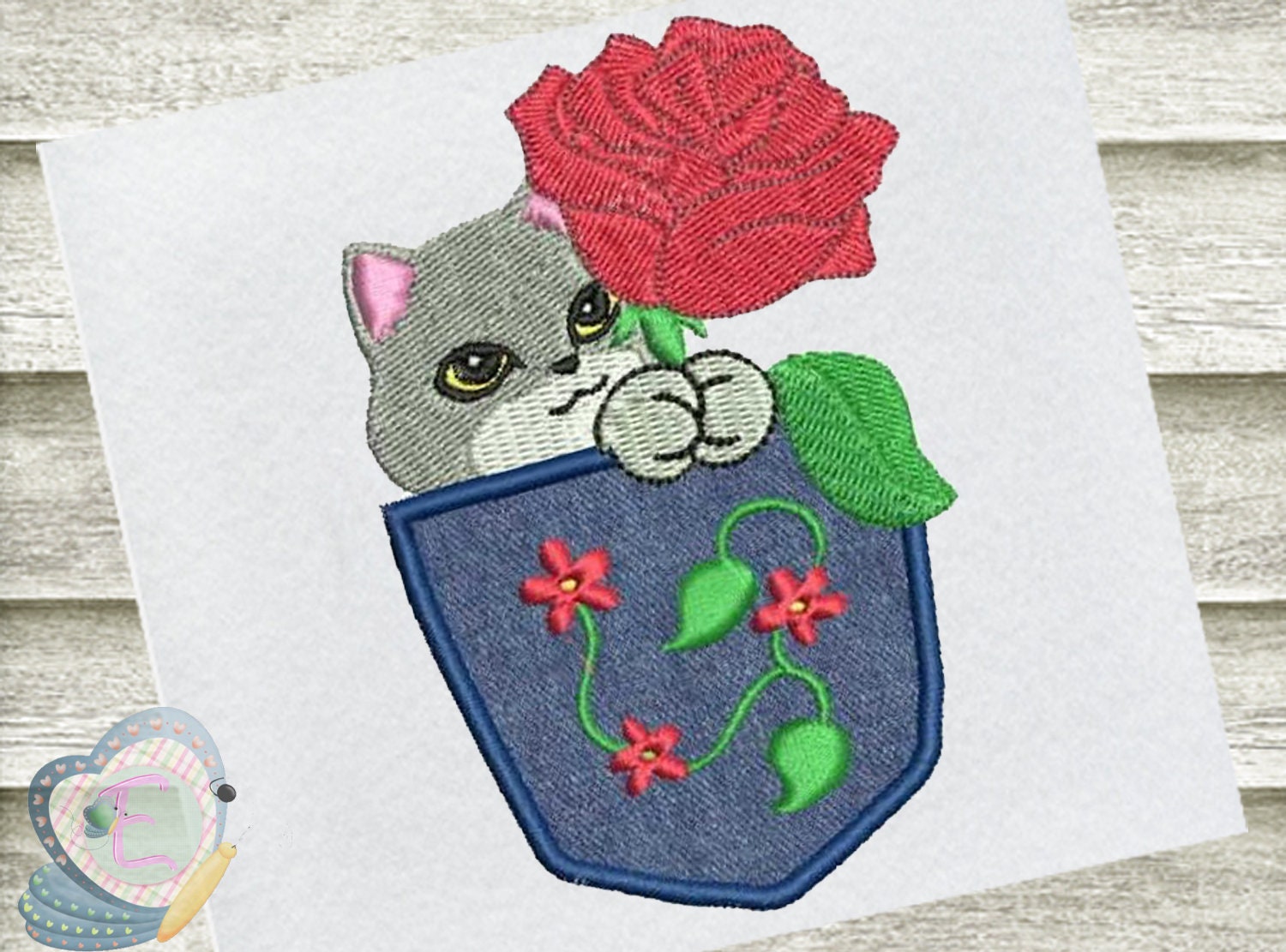 Pocket Kittens Applique Machine Embroidery Design Set | Etsy
