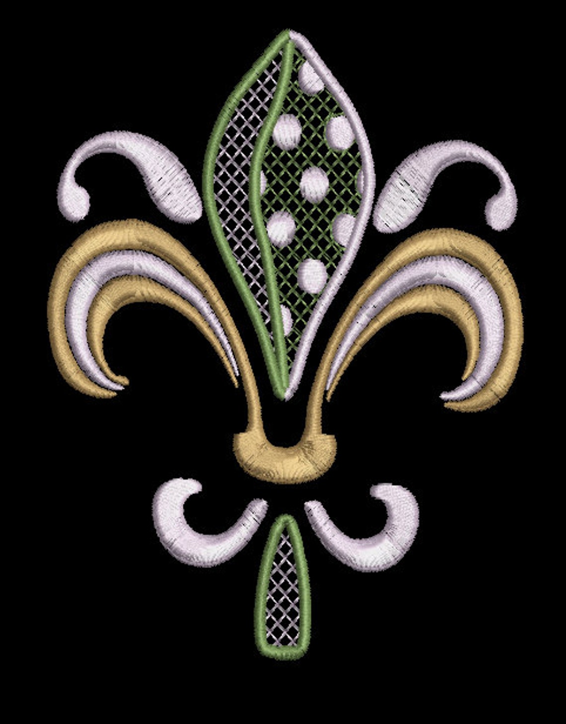 Fleur De Lis Elegant Machine Embroidery Design/pattern/instant Digital ...
