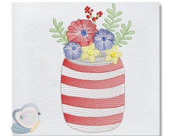 Mason Jar Embroidery - Etsy