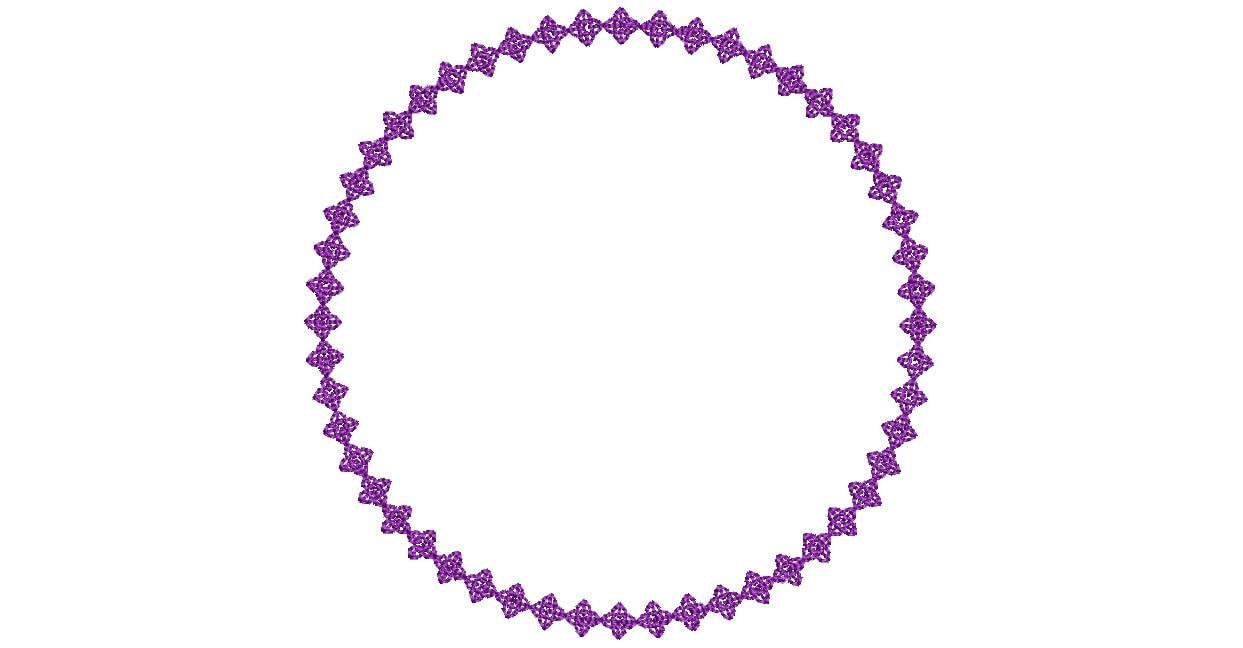 Circle Monogram Frame Machine Embroidery Collection - Etsy