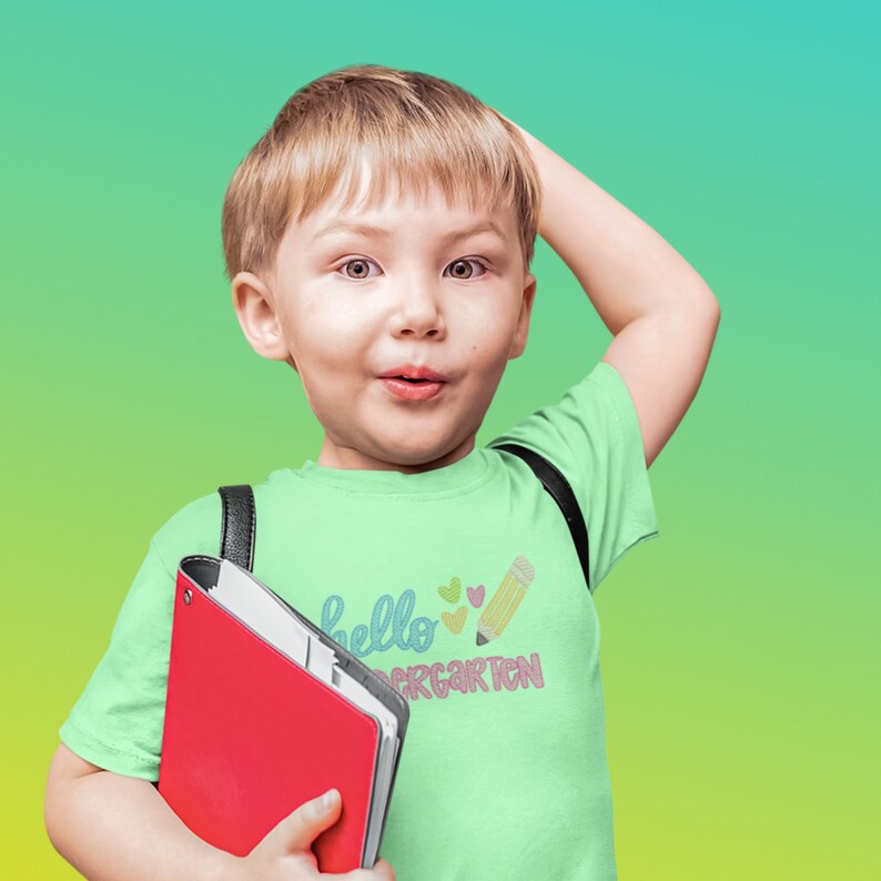 Hello Back to School Sketch Stitch Machine Embroidery Design - Etsy