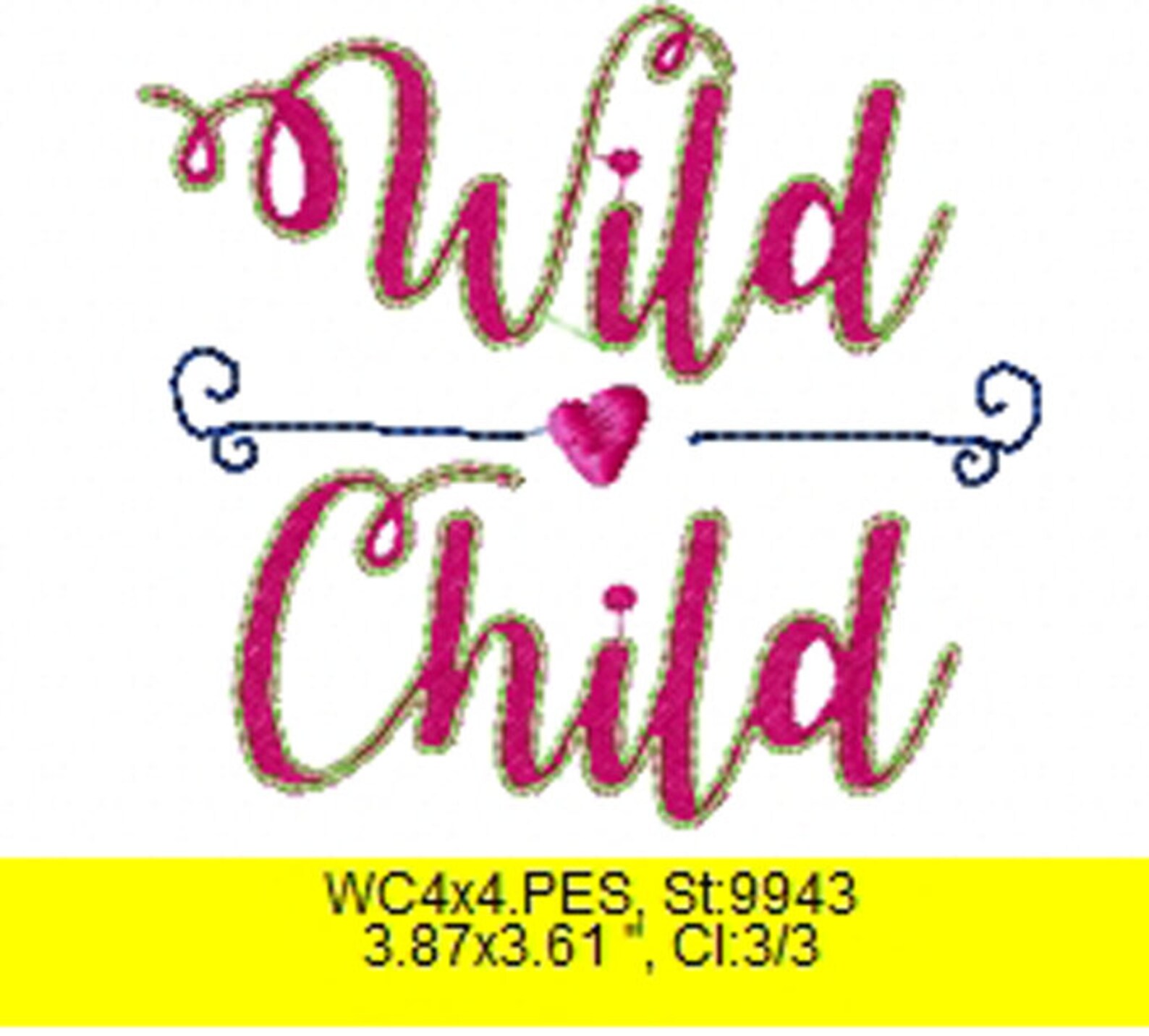 Wild Child Saying Words Baby Embroidery Design Machine - Etsy