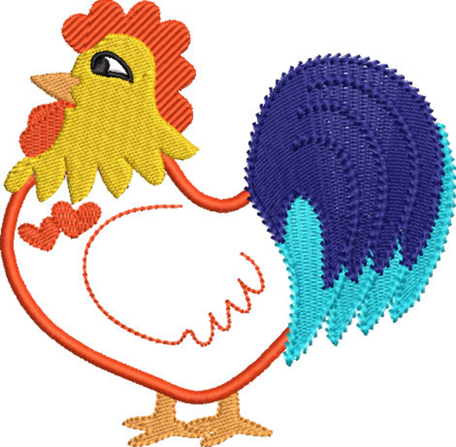 Rooster Applique Embroidery Design - Etsy