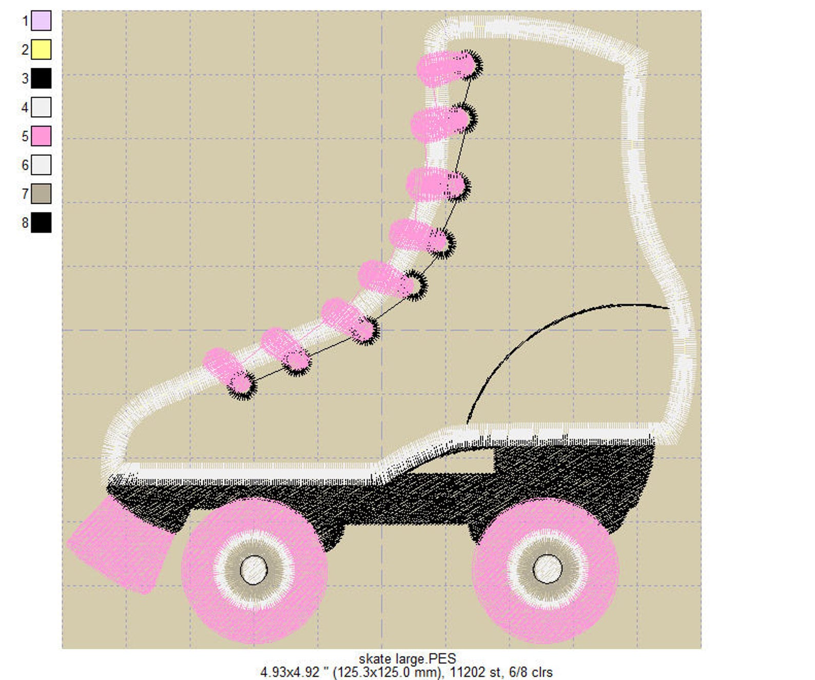 Roller Skates Applique Embroidery Design for Machine Embroidery - Etsy
