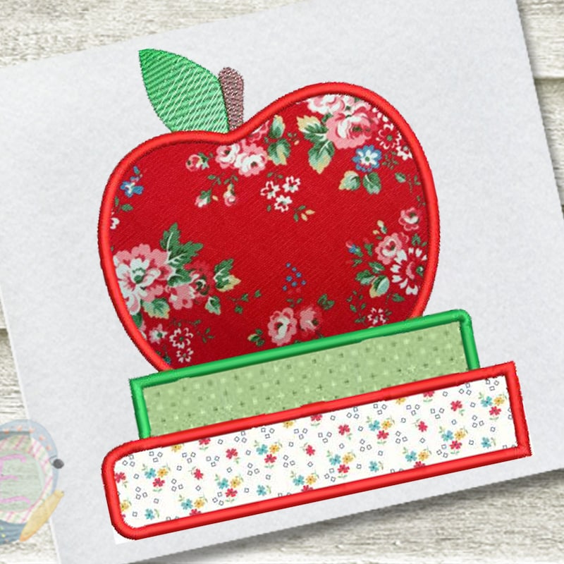 Apple Applique - Etsy