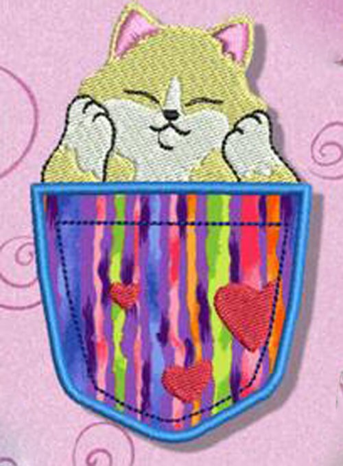 Pocket Kittens Applique Machine Embroidery Design Set | Etsy