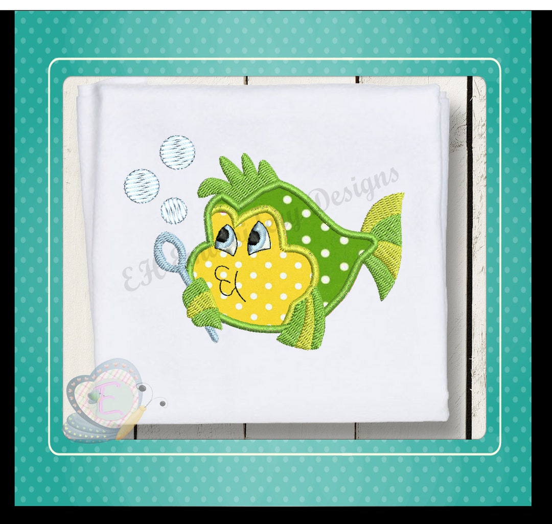 Baby Fish Machine Embroidery Applique Design - Etsy