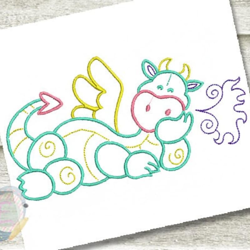Dragon Embroidery - Etsy