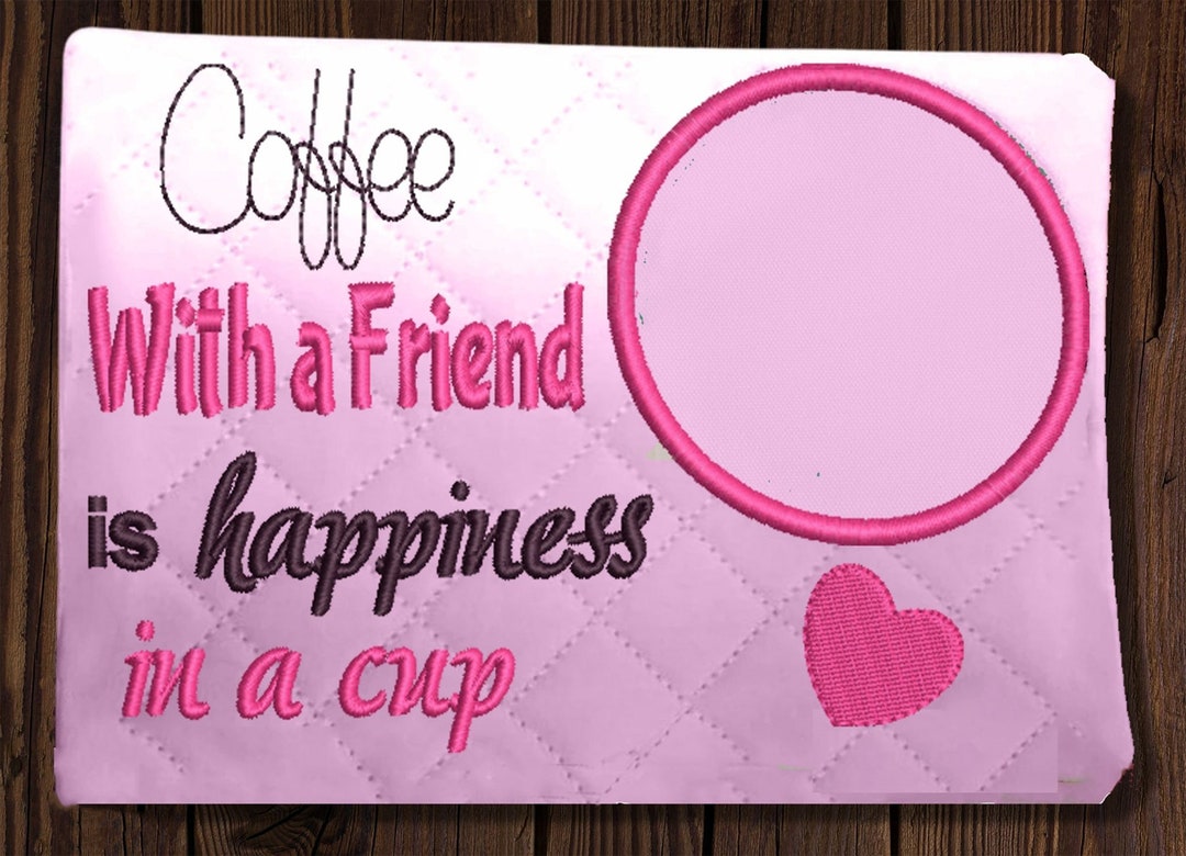 Best Friends Mug Rug Embroidery Design (in the Hoop) 5x7, 6x10 - Etsy