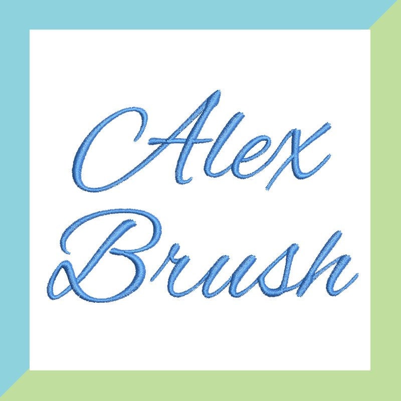 Alex Brush Script Stickdatei Schrift Stickdatei - Etsy Schweiz