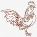 Rooster and Chicken Redwork Machine Embroidery Design Set - Etsy