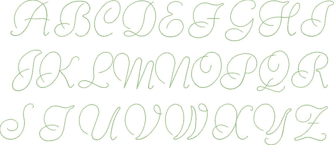 Vintage Script Embroidery Font - Etsy