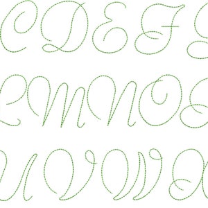 Vintage Script Embroidery Font - Etsy