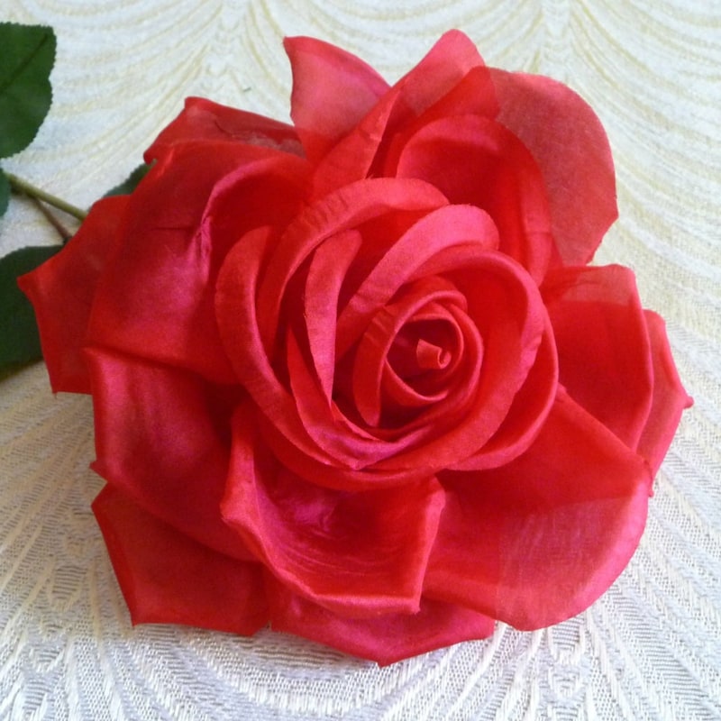 Silk Rose Stem Handmade - Etsy