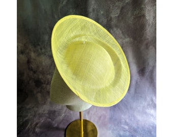 22.5" Extra Large Black Hat Base Sinamay Straw Wide Brim Hat Form for ...