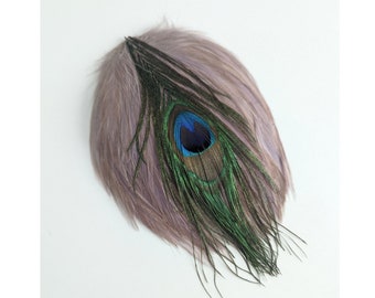 Vintage Royal Blue Turquoise Feather Pad Millinery Decoration Hackle ...