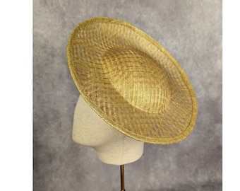 22.5" Extra Large Black Hat Base Sinamay Straw Wide Brim Hat Form for ...