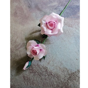 Vintage Small Silk Rose and Buds Pink NOS Millinery for Corsage Floral ...