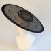 7" Black Sinamay Fascinator Base for DIY Hat Millinery Supply Teardrop ...