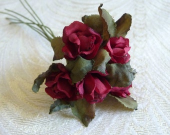 Red silk roses | Etsy