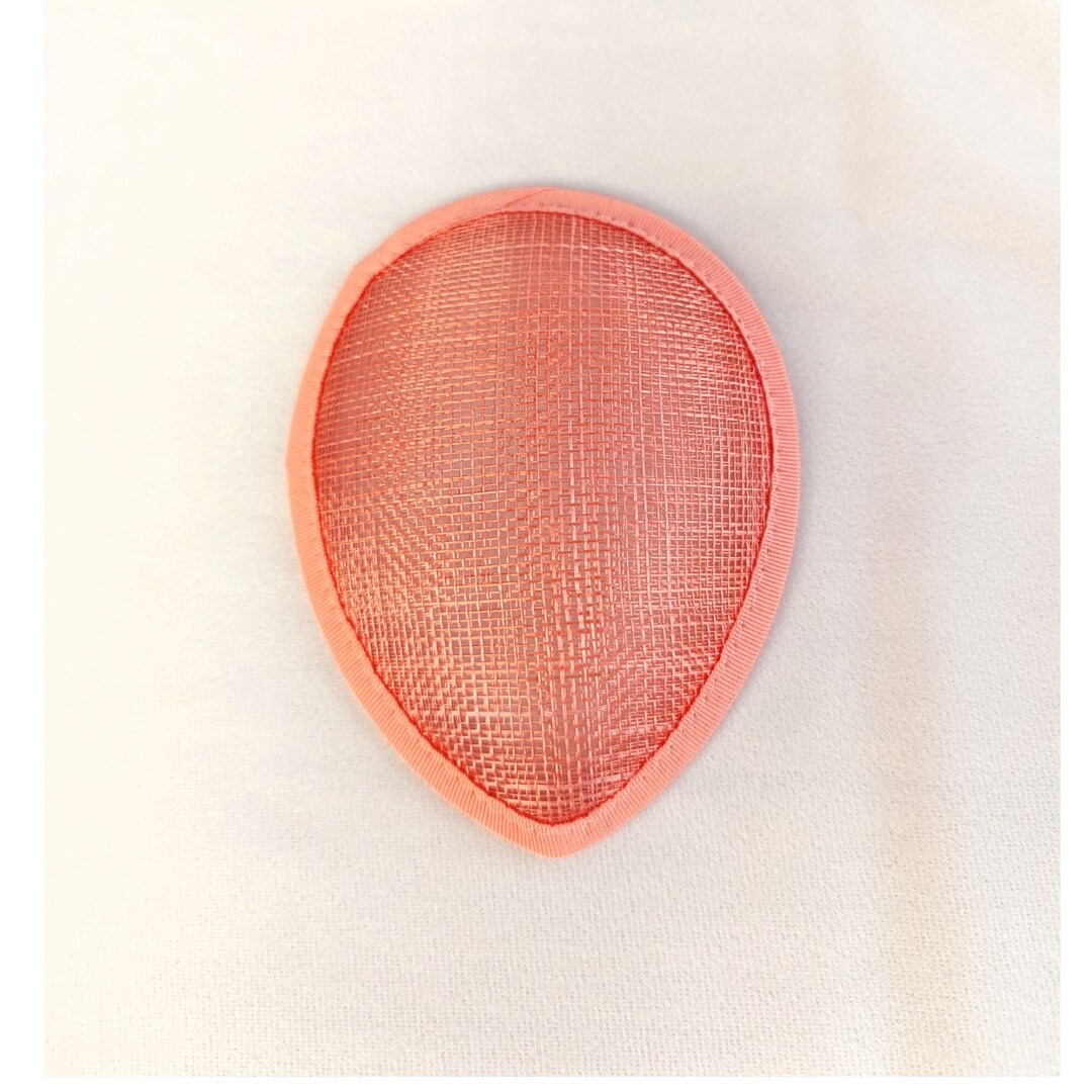 Coral Pink Sinamay Fascinator Base for DIY Hat Millinery Supply ...