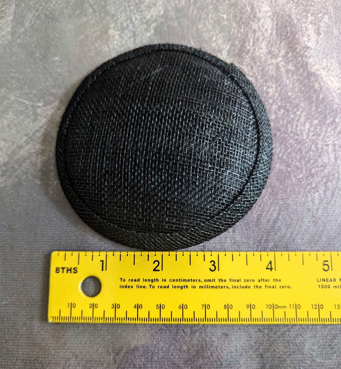 4" Black Fascinator Base Sinamay With Sleeve for Headband for DIY Hat ...