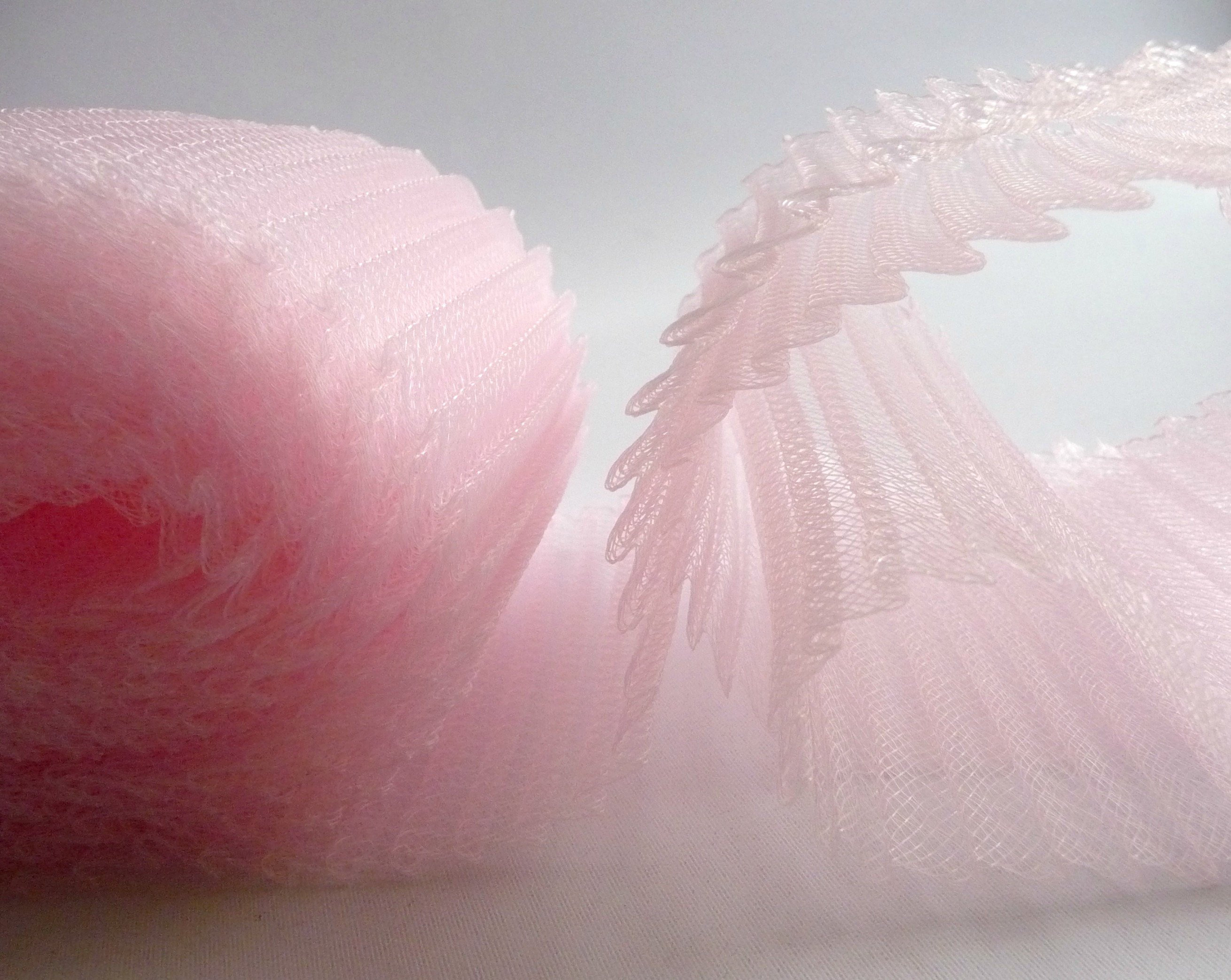 3.3 Inch Pleated Crinoline Light Pink Horsehair Braid BTY Thread Edge ...
