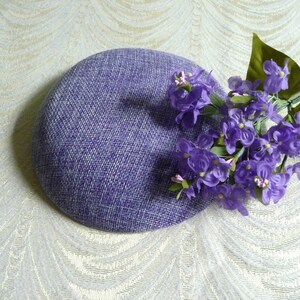 Lavender Purple Heather Tweed Fascinator Base Buckram Fabric Smartie ...