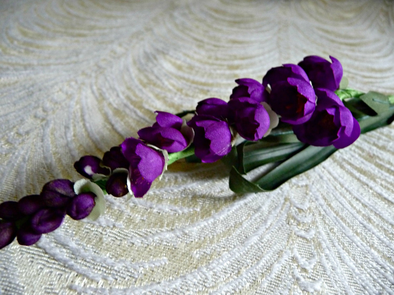 Vintage Hyacinth Spray Silk Millinery Flowers Royal Purple for | Etsy