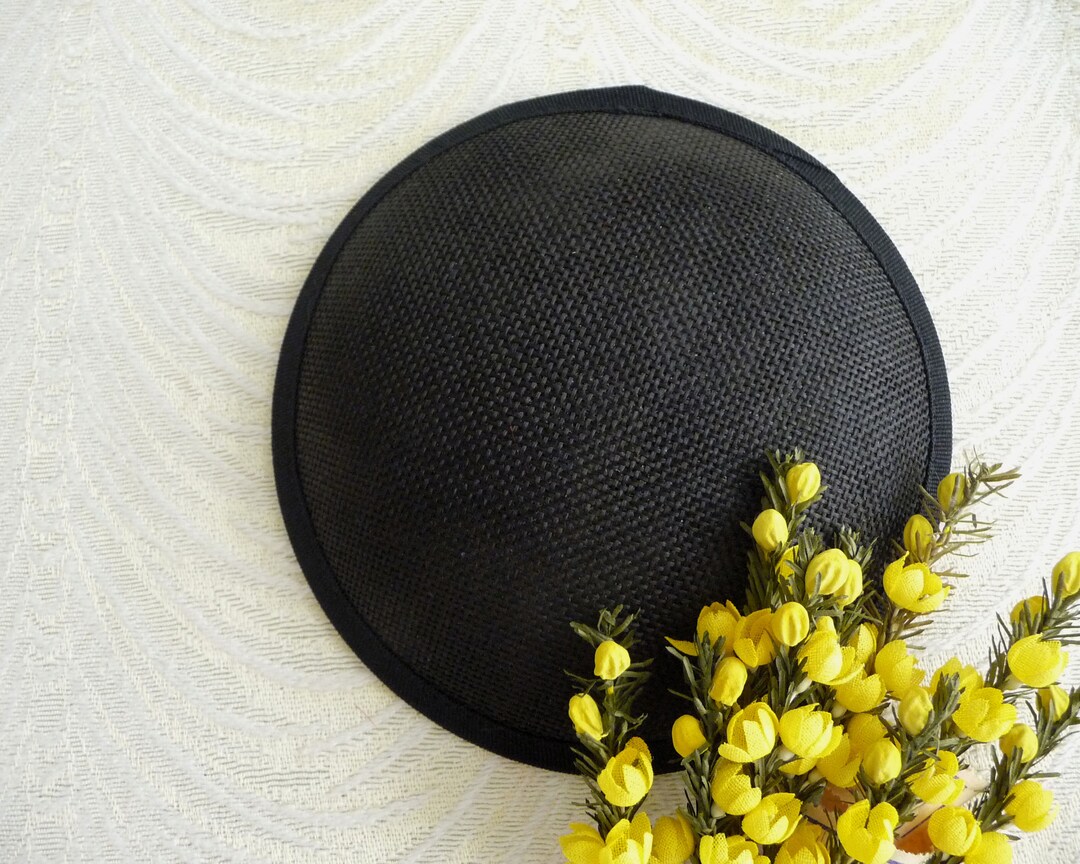 Black Fascinator Base Buckram Hat Form for DIY Hat Millinery Supply ...