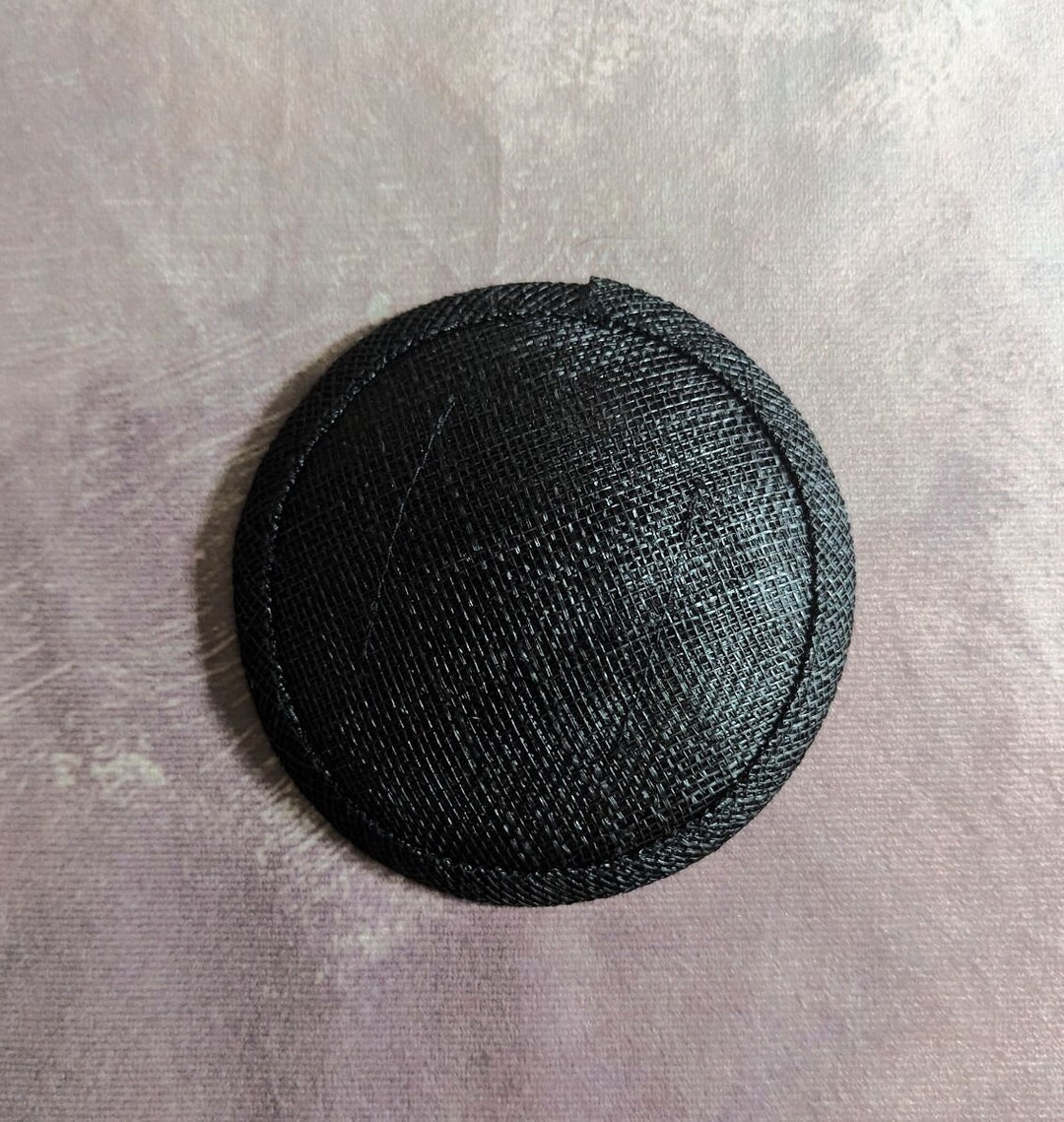 4" Black Fascinator Base Sinamay With Sleeve for Headband for DIY Hat ...