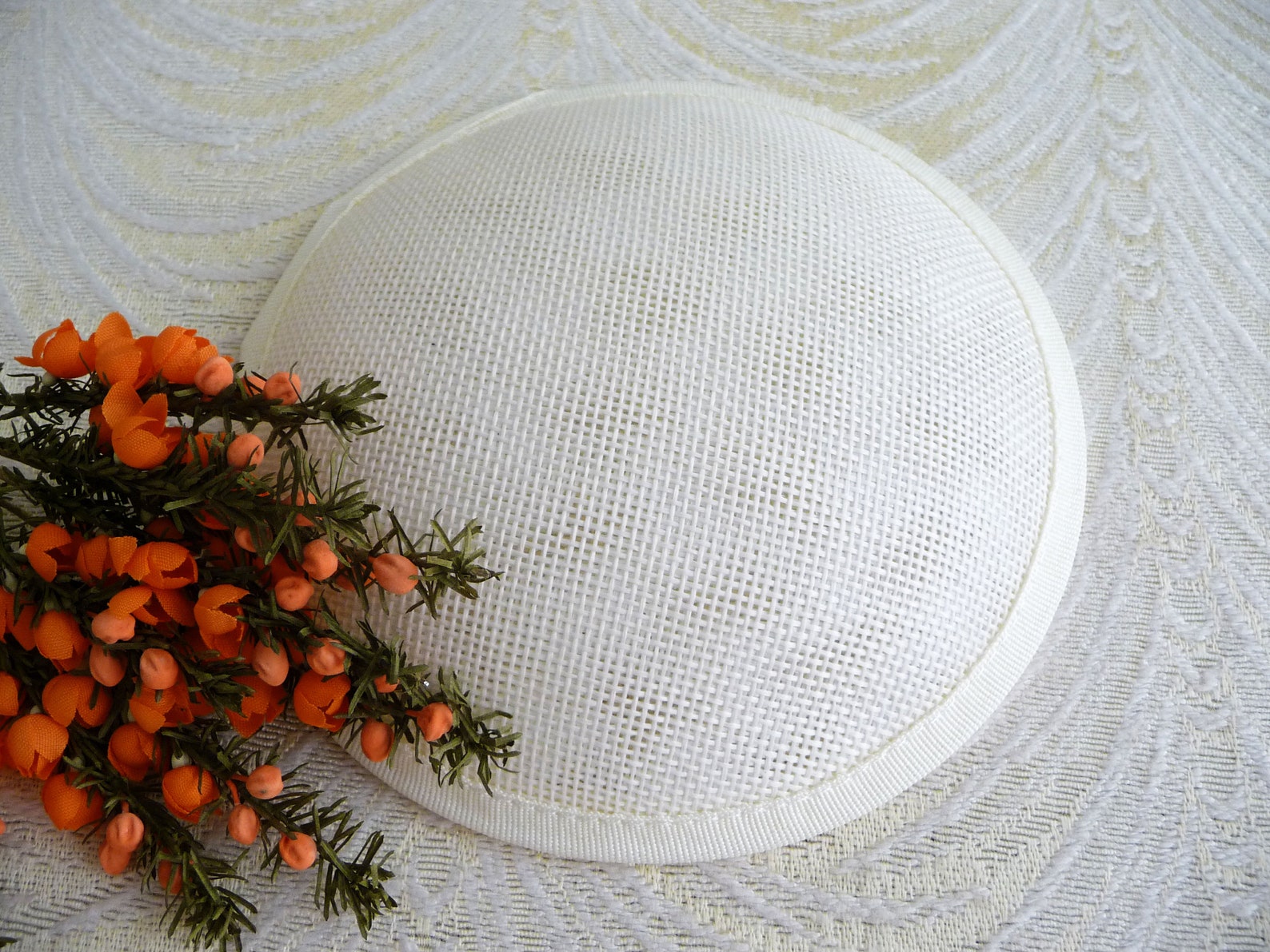 Ivory Fascinator Base Buckram Hat Form for DIY Hat Millinery - Etsy UK